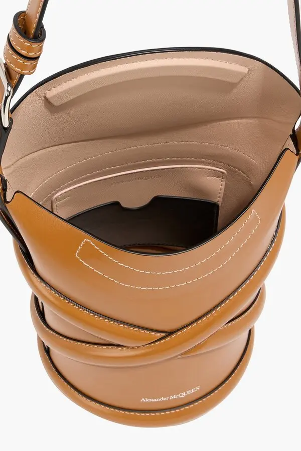 Alexander McQueen The Curve Leather Bucket Bag