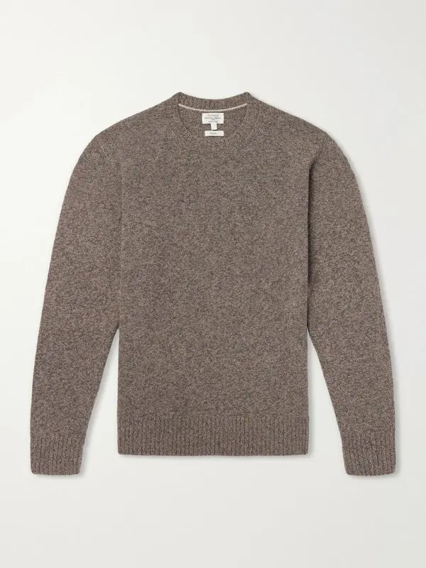 Hartford Wool Crewneck Sweater - Brown