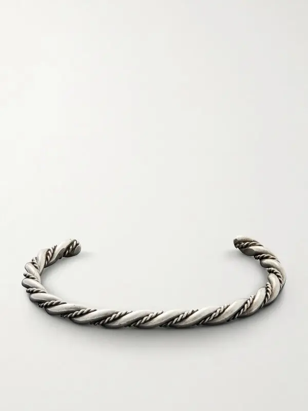 FOUNDWELL Vintage Sterling Braided Rope Cuff - Silver
