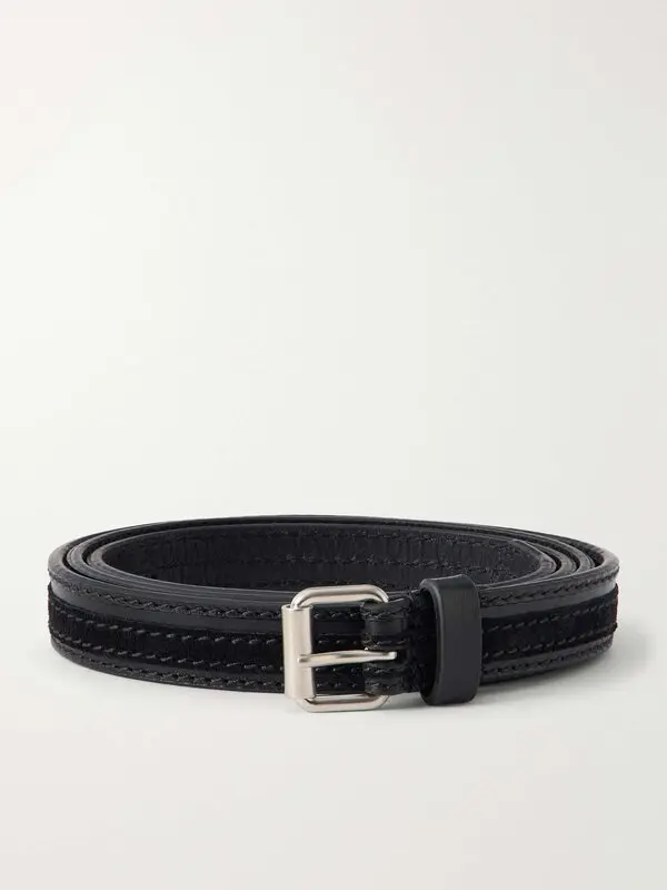 Dries Van Noten 1.5cm Leather Belt - Black