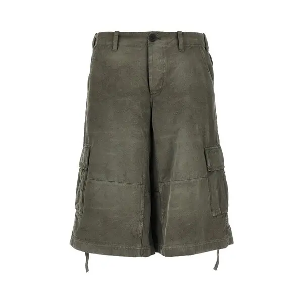 Fendi Cotton Jacquard Motif Bermuda Shorts