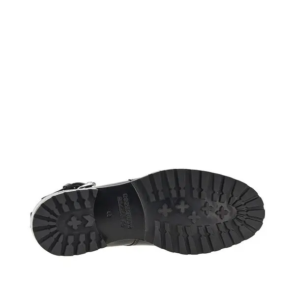 Dsquared2 Leather Boots With Debossed Logo