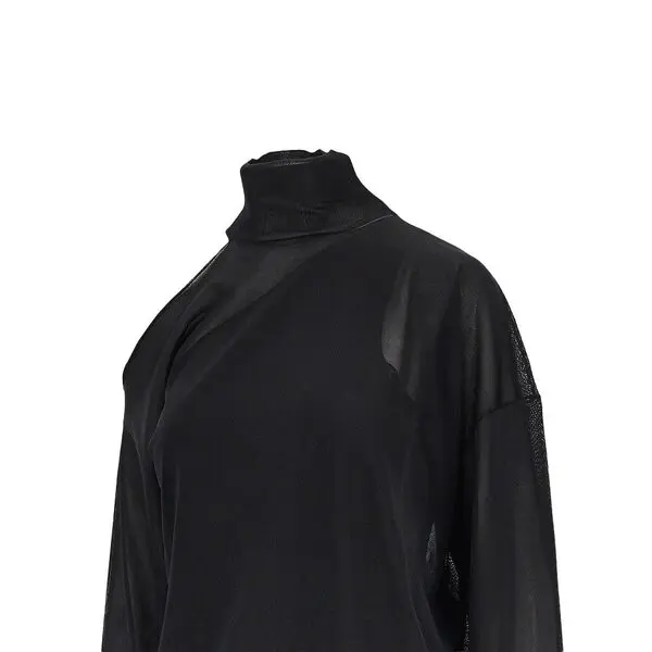 Fendi Silk Organdie Long Sleeve Top