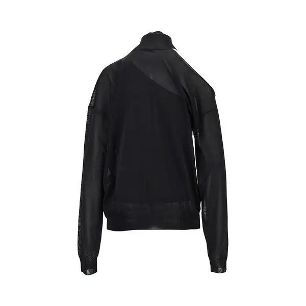 Fendi Silk Organdie Long Sleeve Top