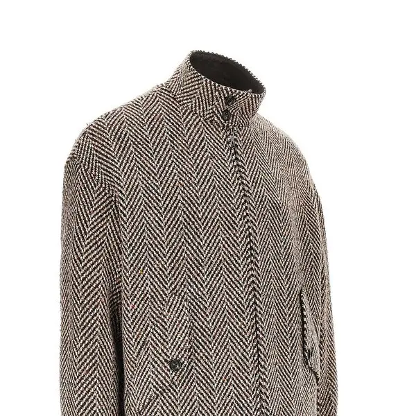 Emporio Armani Knitted Blouson With Chevron Motif
