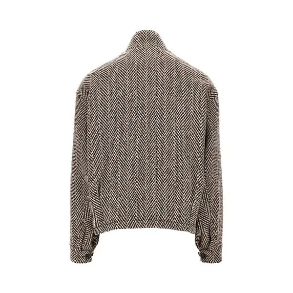 Emporio Armani Knitted Blouson With Chevron Motif