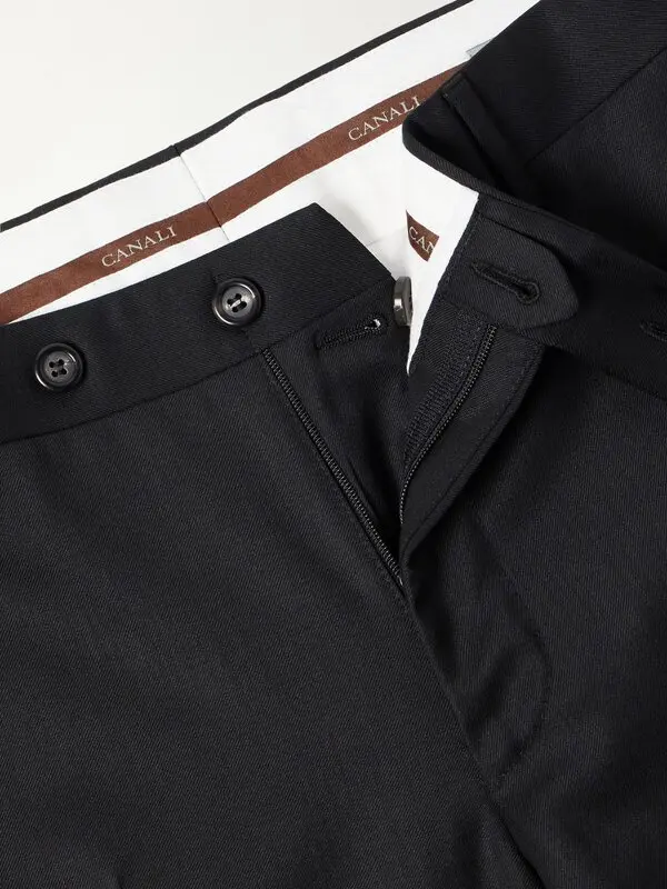 Canali Slim-leg Stretch Wool-twill Suit Trousers