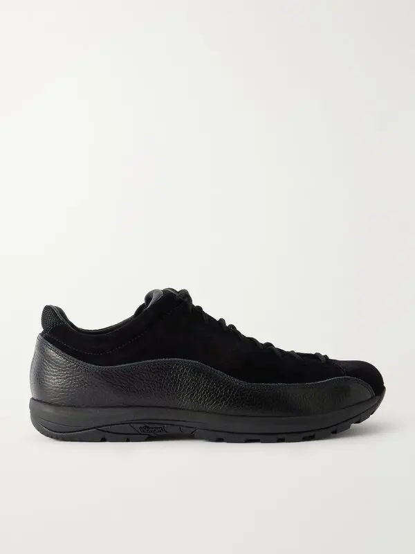 Diemme Bardolino Suede And Leather Sneakers - Black