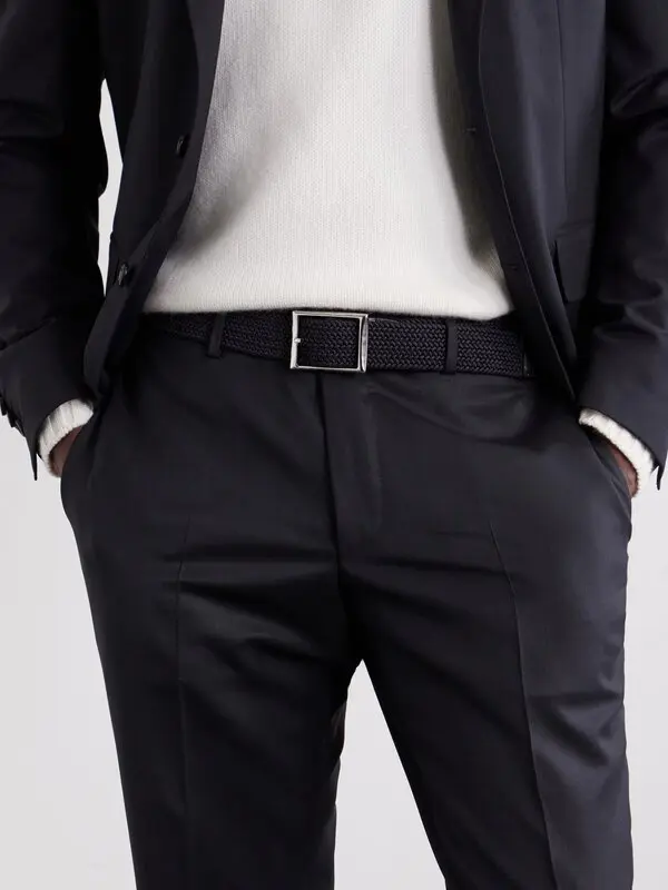Berluti 3.8cm Braided Leather-trimmed Belt
