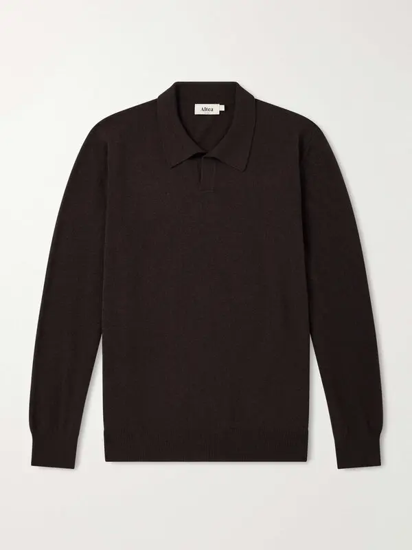 Altea Virgin Wool Polo Sweater