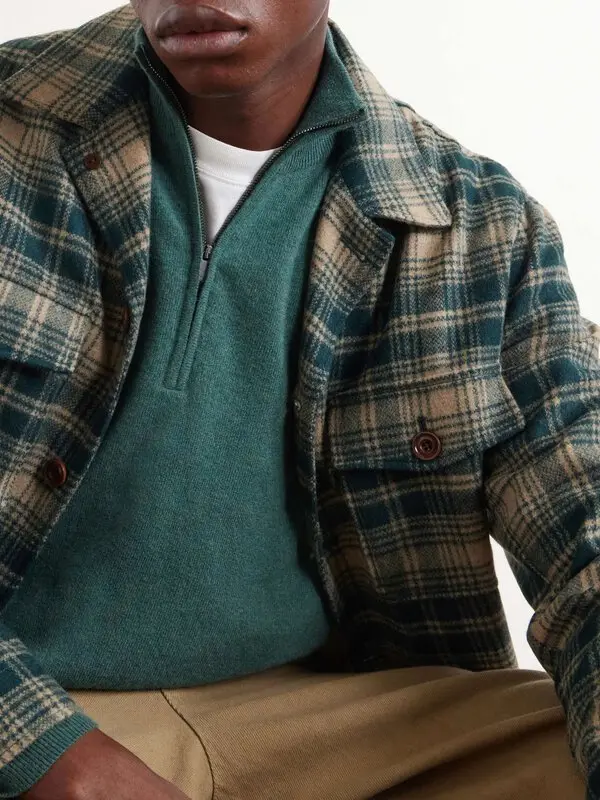 Altea Virgin Wool Half-zip Sweater