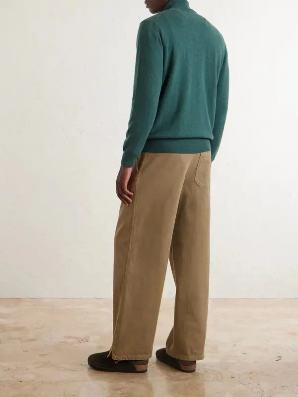Altea Virgin Wool Half-zip Sweater - Green