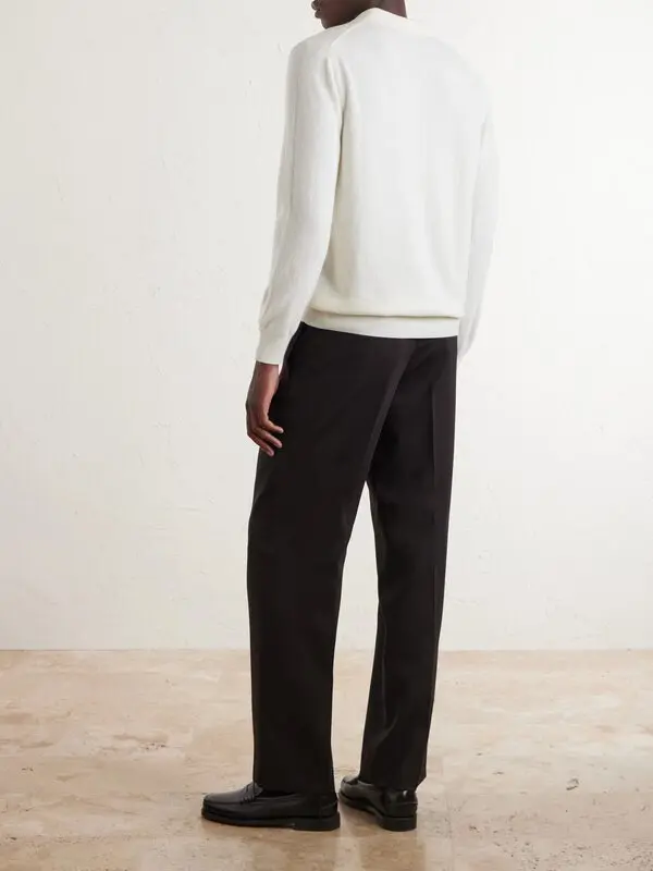 Altea Virgin Wool Polo Sweater - Neutrals