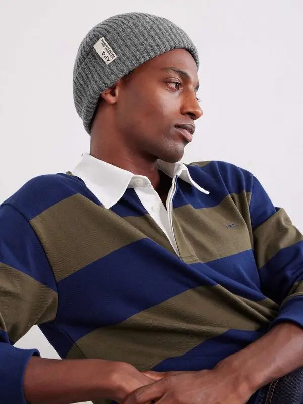 A.p.c. Ribbed Wool And Cashmere-blend Beanie
