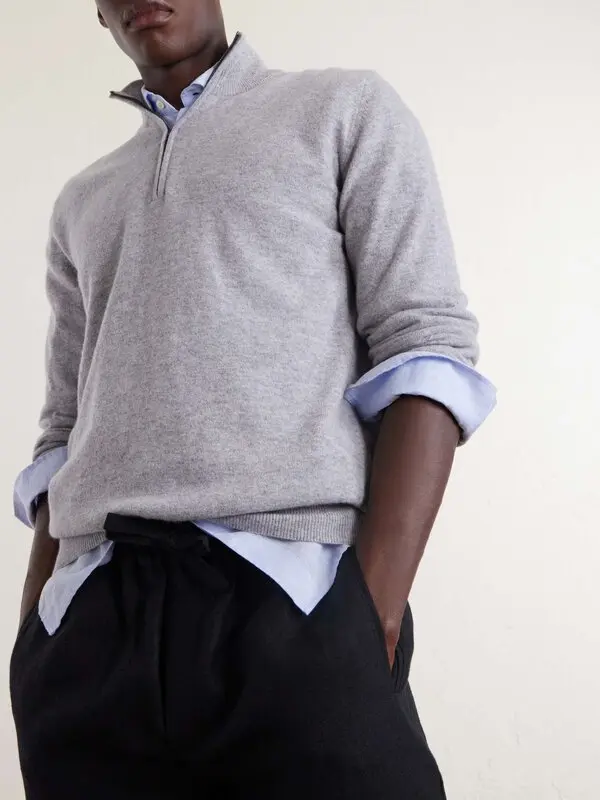 Altea Virgin Wool Half-zip Sweater