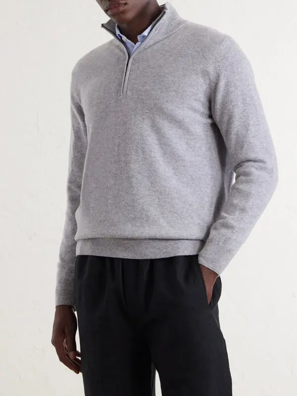 Altea Virgin Wool Half-zip Sweater