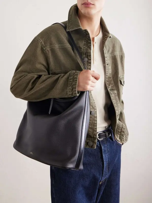 A.p.c. Vera Maxi Full-grain Leather Tote Bag
