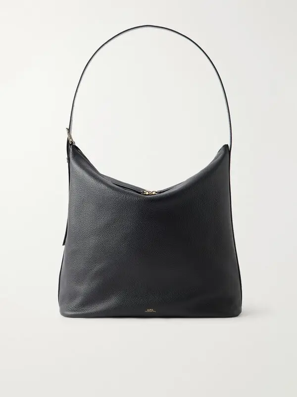 A.p.c. Vera Maxi Leather Tote Bag - Black
