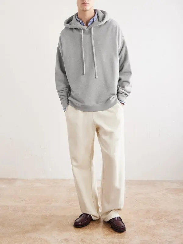 AGOLDE Salford Cotton-blend Jersey Hoodie - Gray