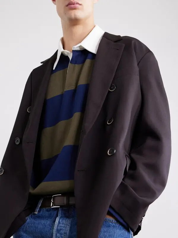 A.p.c. Isaac Logo-embroidered Striped Cotton Polo Shirt - Blue