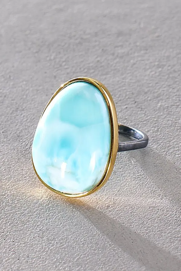 ROBINDIRA UNSWORTH Aris Larimar Ring - Blue