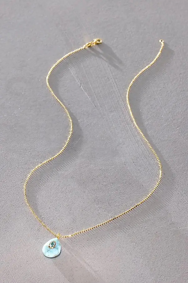 ROBINDIRA UNSWORTH Elena Larimar Teardrop Necklace - Blue