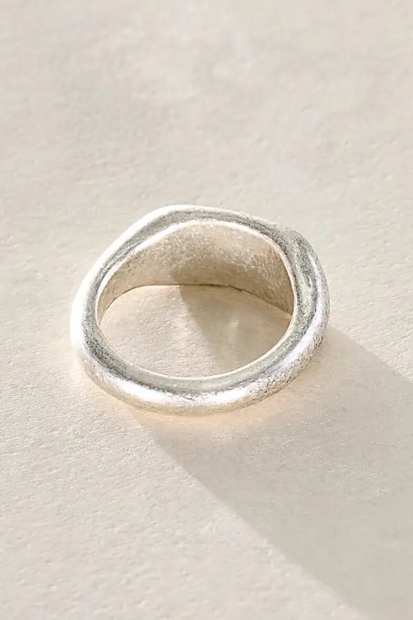 Free People Clara Pinky Ring - Silver Amazonite
