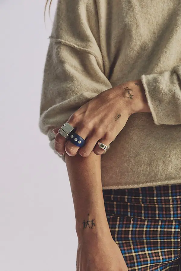 Free People Celestial Stone Pinky Ring - Silver