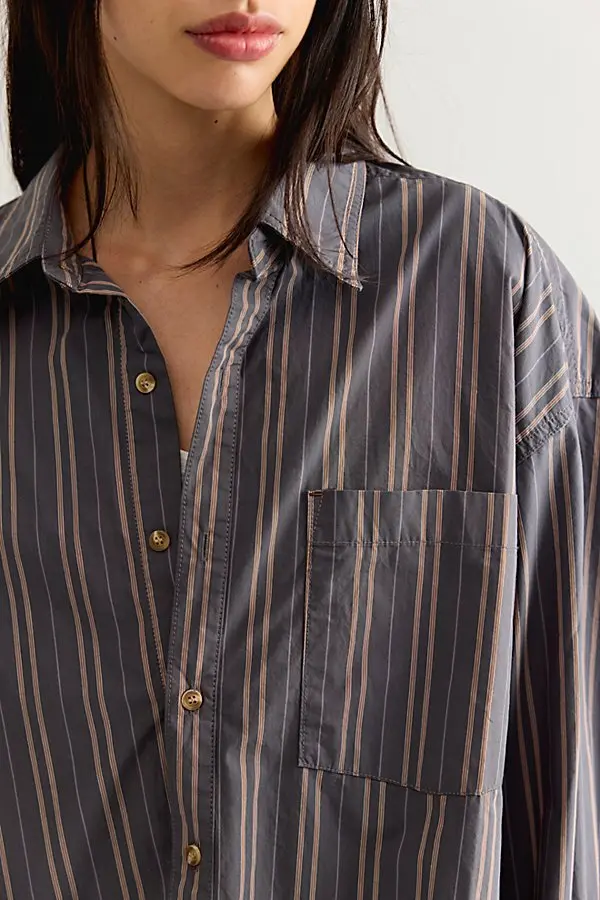 Free People Freddie Striped Shirt