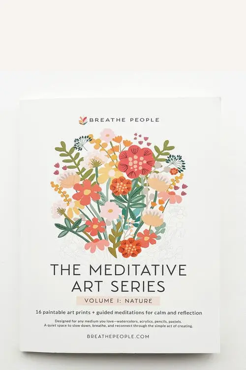 BREATHE PEOPLE Meditative Art Workbook + Acrylics