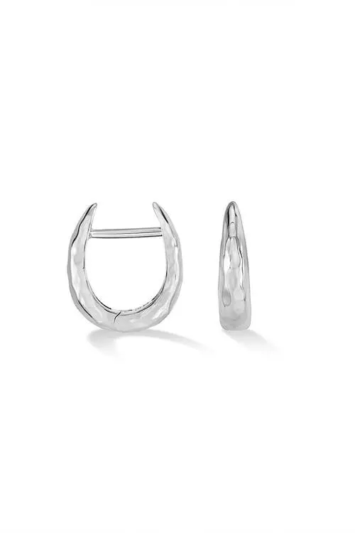 DOWER & HALL Small Horseshoe Nomad Huggie Hoops - Sterling Silver