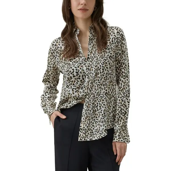 Lilysilk Leopard Print Silk Shirt