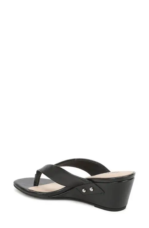 LIFESTRIDE Stella Wedge Flip Flop - Black
