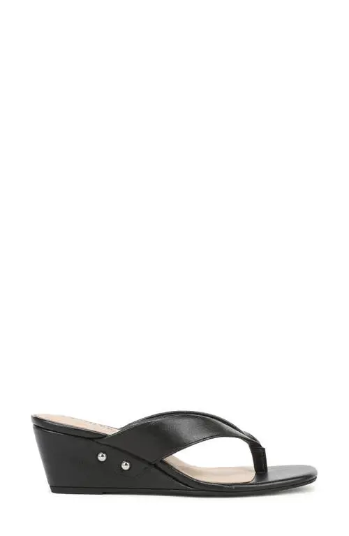 LIFESTRIDE Stella Wedge Flip Flop - Black