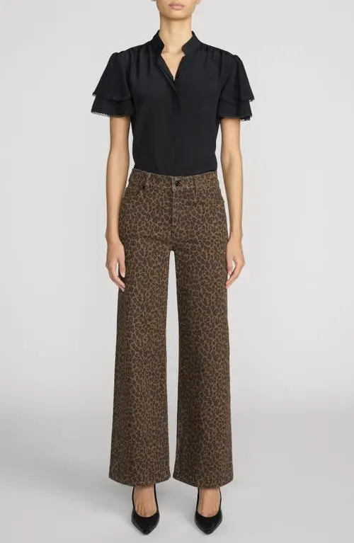 FRAME Arcadia Layered Ruffle Silk Top
