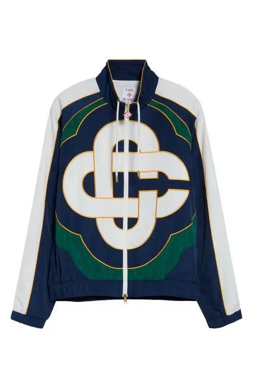 Casablanca Colorblock Logo Embroidered Windbreaker Jacket