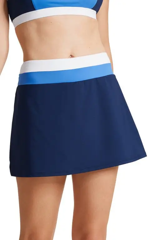 Tommy Bahama Sanibelle Colorblock Swim Skort - Mare Navy