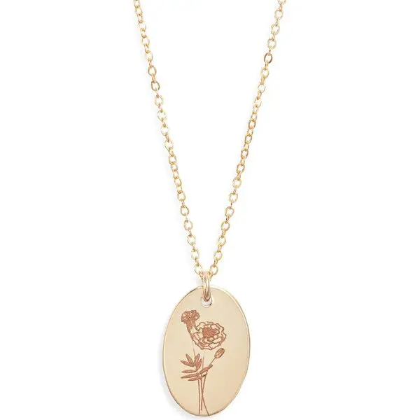 SET & STONES Louise Birth Flower Necklace - Gold/october