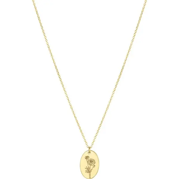 SET & STONES Louise Birth Flower Necklace - Gold/october