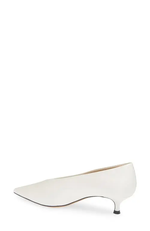 Le Monde Beryl Babouche Kitten Heel Pointed Toe Pump