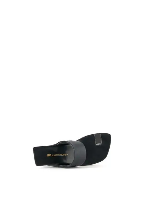 United Nude Loop Toe Sandals - Cube Ring Black