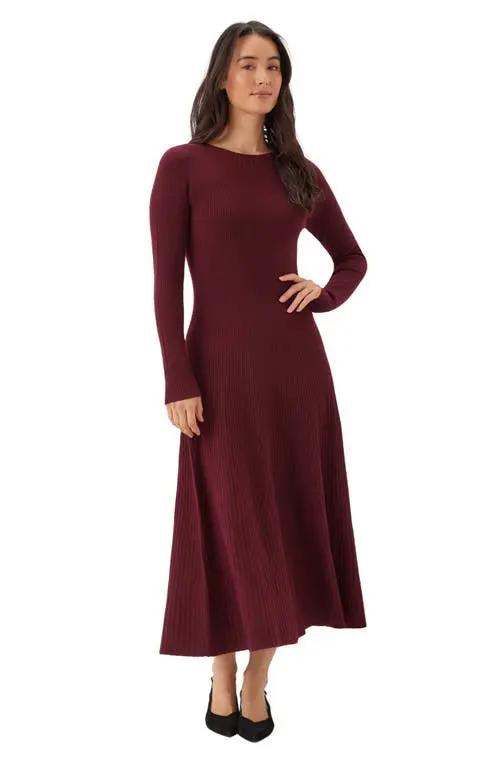 Karen Kane Seamless Rib Sweater Midi Dress