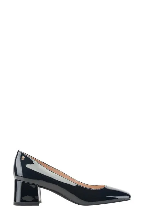 Bandolino Caser Pump With Block Heel - Black Gloss