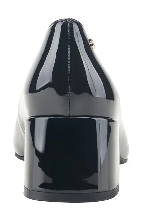 Bandolino Caser Pump With Block Heel - Black Gloss