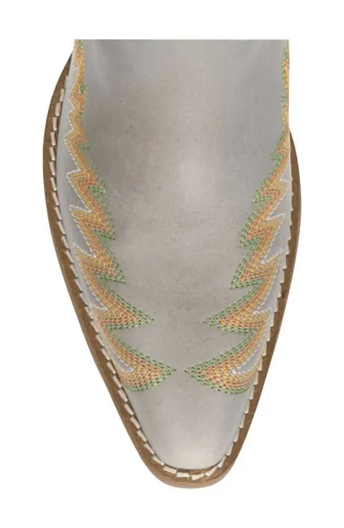 DINGO Lantana Leather Western Boots - White