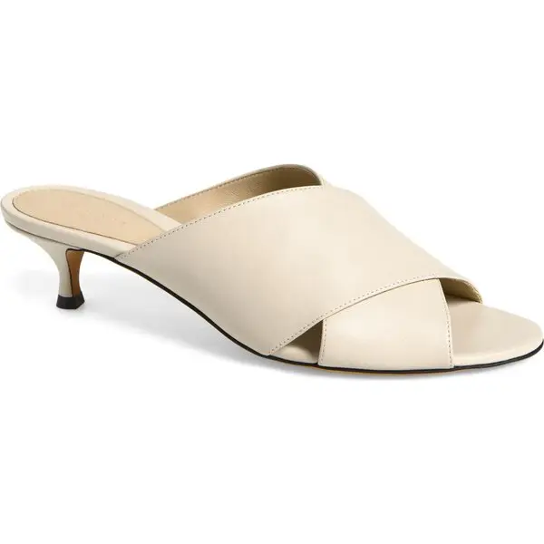 Le Monde Beryl Luca Kitten Heel Slide Sandal - Ivory