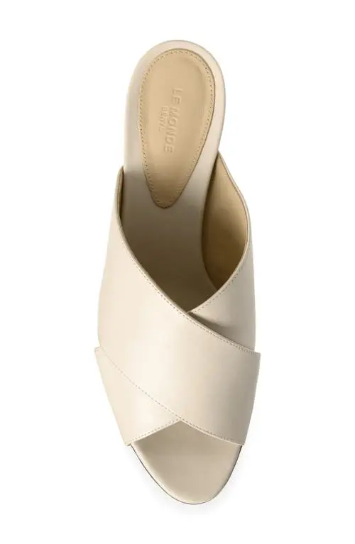 Le Monde Beryl Luca Kitten Heel Slide Sandal - Ivory