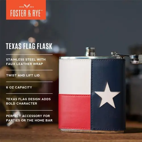 FOSTER & RYE Texas Flag Flask