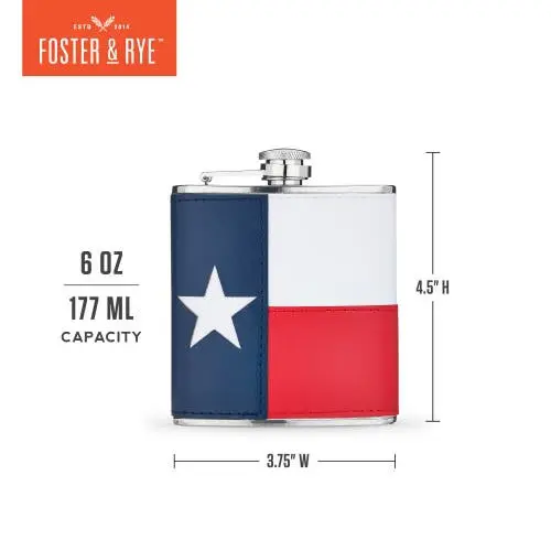 FOSTER & RYE Texas Flag Flask