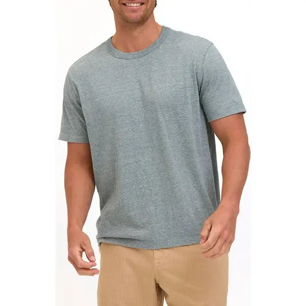 THREADS 4 THOUGHT Johnny Flecked T-shirt - Peacock